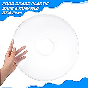 Fruit Roll Dehydrator Sheets Round Food Grade Plastic Fruit Roll Sheets White Fruit Roll Dried Fruit Leather Meat Beef Christmas Birthday Party Home Kitchen Bakery Use, 12.2 Inch (4 Pieces)