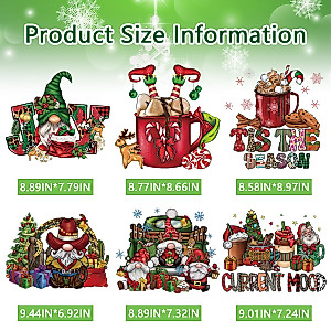 Christmas Iron On Transfers Christmas Decor Iron On Patch Snowman Letter Heat Transfers Vinyl Xmas Truck Sticker for T-Shirt Heat Transfer Fashion Appliqued DIY Decor Craft Party Supplies 6PCS