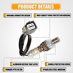 RANSOTO 2 pcs Upstream & Downstream O2 Oxygen Sensor Air Fuel Ratio Compatible with 2002 2003 2004 Honda CR-V CRV EX LX 2.4L Replaces 234-9005 234-4125 15575 13706