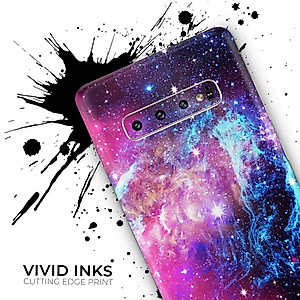 DesignSkinz Bright Trippy Space Protective Vinyl Decal Wrap Skin Cover Compatible with The Samsung Galaxy S20 (Screen Trim & Back Glass Skin)