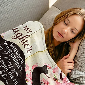 Novifaly Gifts for Daughter from Mom Gifts for My Daughter Blanket Mothers Birthday Gift for Daughter from Mom Best Daughter Gift Ideas for Daughter from Mom Throw Blanket 50×60inch