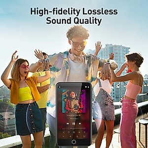 AGPTEK 80GB MP3 Player with Bluetooth and WiFi, 3.5" Full Touch Screen MP4 Player with Spotify, Android Online Music Player with Speaker, FM Radio, Expandable Up to 128GB