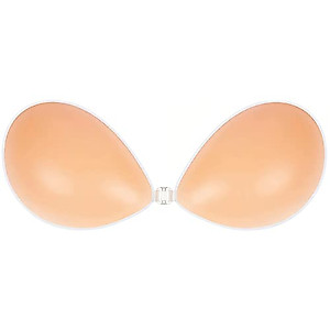 MITALOO Adhesive Bra Invisible Strapless Backless Bra Sticky Push up Silicone Bra for Women Light Nude