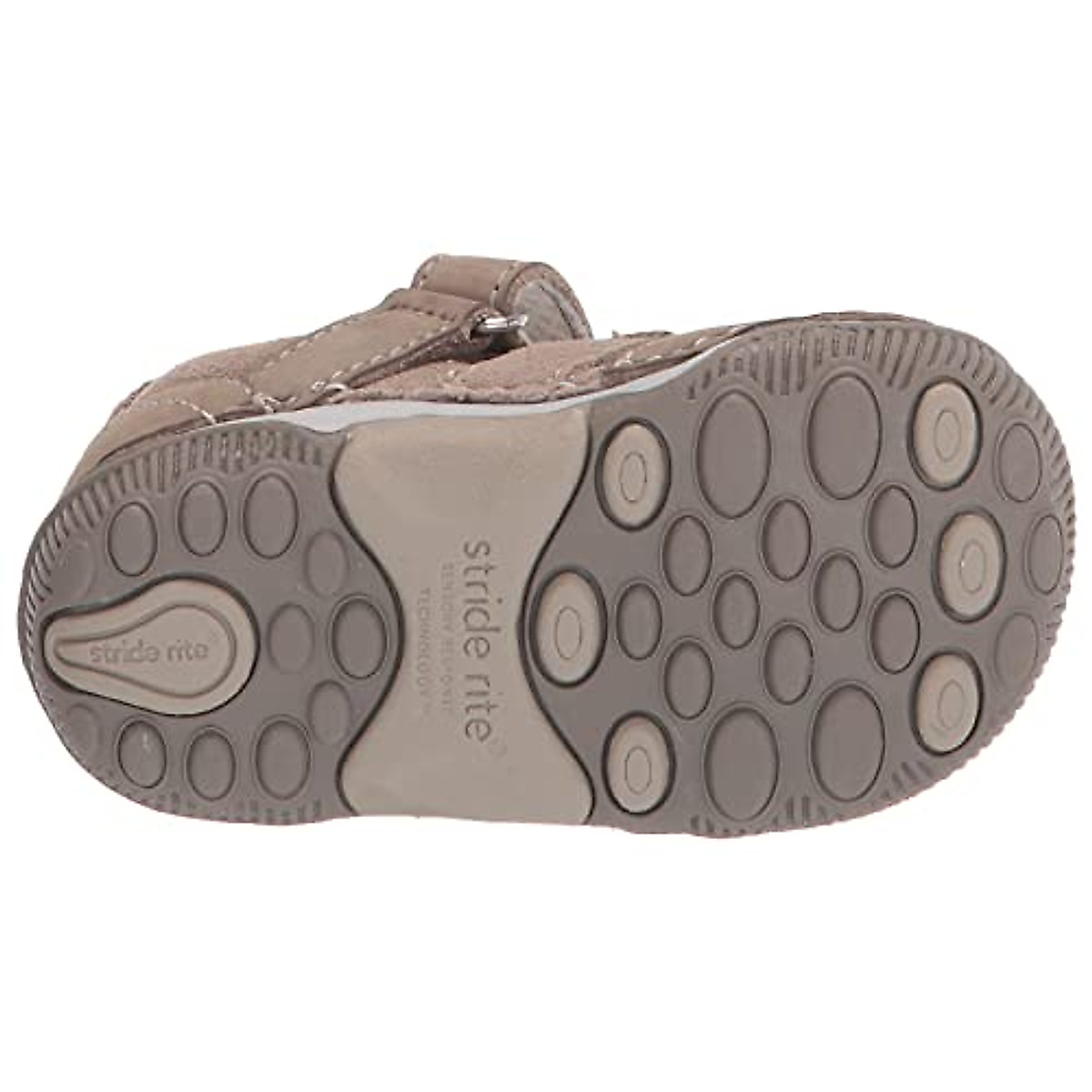 Stride Rite Kids SRTech Wes Casual Sneaker, Taupe, 6.5 Wide US Unisex Toddler