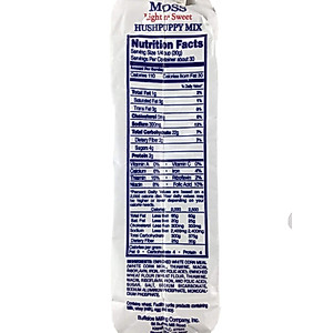 Moss Hushpuppy Mix “Light n’ Sweet” (1 lb) with Exclusive Miss J’s Handy Kitchen Measurements Chart for Refrigerator - Bundle of 2!