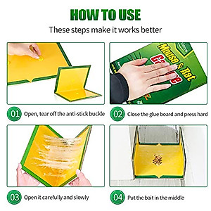 Mouse Traps, Humane Mouse Glue Trap, 10 PCS Rat/Mice Traps Sticky Pad Boards Strongly Adhesive Mouse Traps That Work No See Kill for House Indoor Outdoor Pet Safe