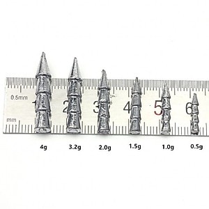 WellieSTR 30pcs (2.0g) Nail Weights Insert Sinkers Neko Weight Neko Rig Nail Weight Sinkers Connector Fishing Insert Weight for Neko/Wacky Rig Fishing,Worms Fishing Accessories Tools Fish Tackle