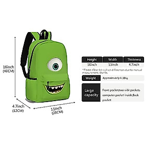 Sarvakua Cute Backpack 17in Laptop Knapsack Casual Durable Daypack Packsack Rucksack Bags Travel Backpacks for Men Women