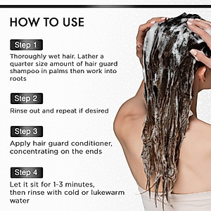 MOEHAIR Duo Pack (Hair Guard Shampoo & Conditioner) | Stimulates Follicles | Prevents Thinning | Strengthens & Repairs Damaged Hair | Paraben & Sulfate Free (3.4 Fl. Oz)