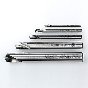 YG1 NC Spotting Drill 8% Cobalt HSS 1/8 to 1/2" 120 Degree 5 Pc Set CNC Machine