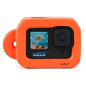 HSU Floaty Case for GoPro Hero 11/10/ 9 Black, Floating Case with Long Screw and Adhesive Anchors for Snorkeling, Surfing, Wakeboarding, GoPro Hero Accessories