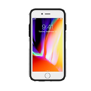 Speck iPhone SE 2020 Case - Drop Protection Case Fits iPhone 7 & iPhone 6 & iPhone 6S - Scratch Resistant & Slim with Extra Grip Case - White & Black Case CandyShell Grip