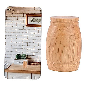 Pepper Shaker Bamboo Wooden Jar Seasoning Bottle Pepper Shakers Salt Shaker Seasoning Box Condiment Bottles Wooden Pepper Can Salt Bottle Storage Spices