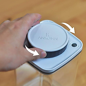 Ankomn Turn-N-Seal vacuum/airtight moisture prevent storage container perfect for Coffee Teas Rice Nuts Medicine (1.5quart)