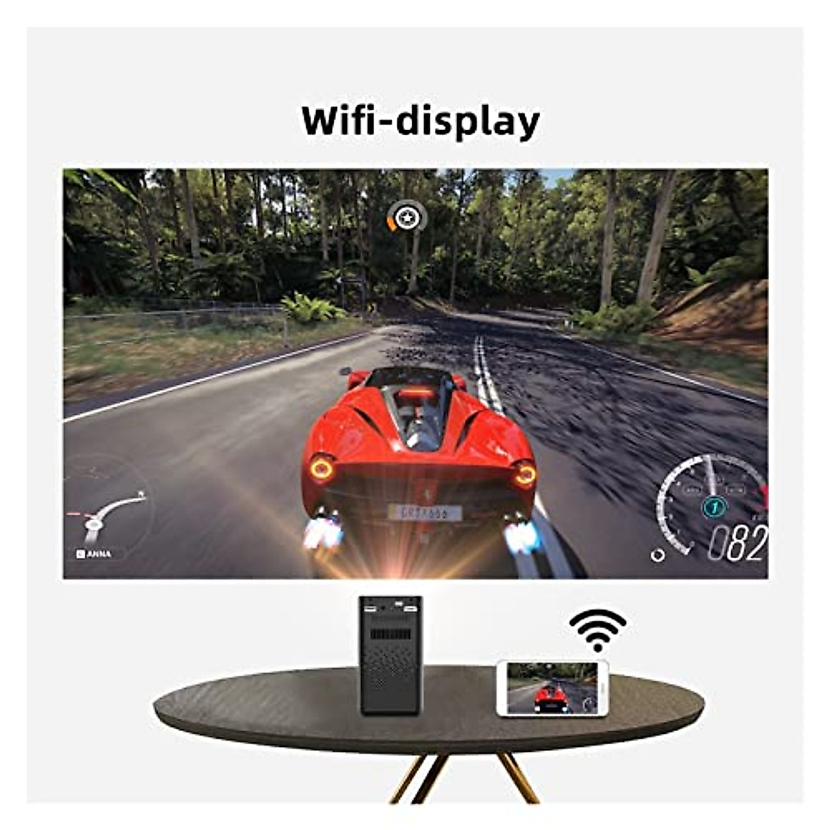 Mini Portable Smart Android WiFi TV Video DLP Projector Full HD 1080P Mobile Smartphone 4K Cinema Projector