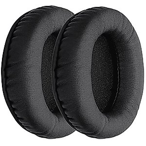JULONGCR Cloud 2 Earpads Replacement Pad Cloud ii Ear Pads Cups Cushions Leather Muffs Covers Parts Compatible with HyperX Cloud II Gaming Headset. (Black)