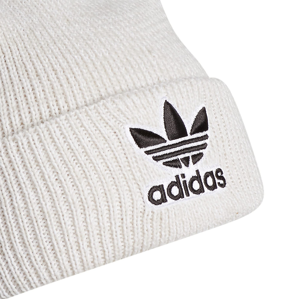 adidas Originals Trefoil Beanie, White-Orbit Grey/Black, One Size