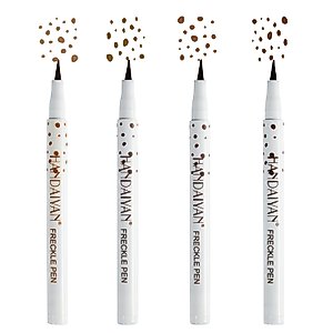 Sumeitang Freckle Pen, 4 Colors Kit - Natural Lifelike Faux Freckle Makeup Pen, Waterproof Long Lasting, Create Sunkissed Skin(4Pack)