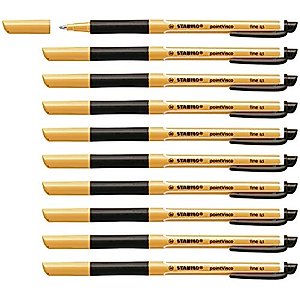 Gel Rollerball - STABILO pointVisco Box of 10 Black