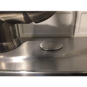 Onwon 2 Pieces Kitchen Faucet Hole Cover Sink Tap Hole Cover Brushed Stainless Steel, 1.2 to 1.6 Inch in Diameter