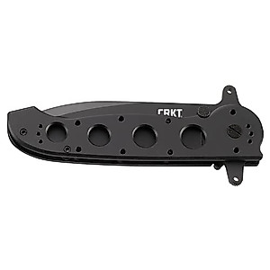 CRKT M21-14SF EDC Folding Pocket Knife: Special Forces Everyday Carry, Black Serrated Edge Blade, Veff Serrations, Automated Liner Safety, Dual Hilt, Aluminum Handle, Pocket Clip