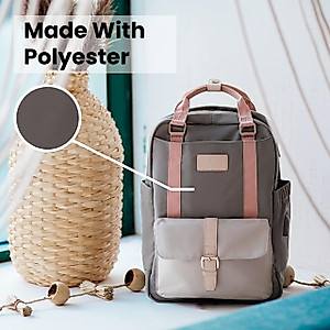 Nordace Eclat Smart Travel Backpack for Men & Women with USB Charging Port, Water Resistant - Light & Durable Laptop Backpack for Everyday, Hiking, Work - 15.6 Inch (Grey)