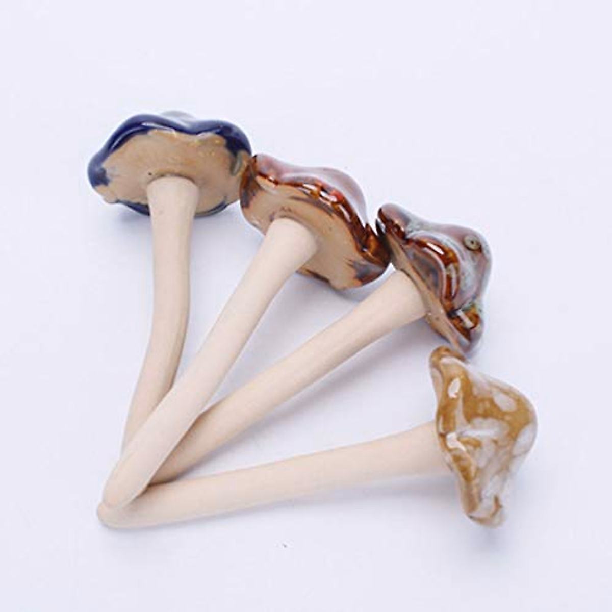 Cabilock 2 Pcs Set Pot for Plants Indoor Miniature Ceramic Mushroom Garden Mushroom Decor Ceramic Garden Lawn Ornaments Mushroom Statue Mini Pots Garden Ornament Pottery Artificial