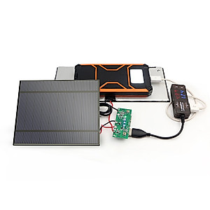 ALLPOWERS 2 Pieces 2.5W 5V/500mAh Solar Panel DIY Battery Charger Kit Mini Encapsulated Solar Cell Epoxy for Battery Power LED 130x150mm (Solar Panel Only)