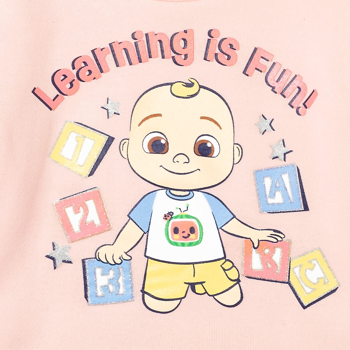 CoComelon JJ Toddler Girls Pullover Fleece Sweatshirt and Pants Set Blue/Pink 3T