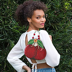 Mary Frances Wild Cherry Crossbody Clutch