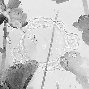 SUMGAR Black and White Shower Curtain with Grey Flower, Wildflower Floral Fabric Shower Curtains Set for Farmhouse Rustic Bathroom with Hooks, 72x72 Inches