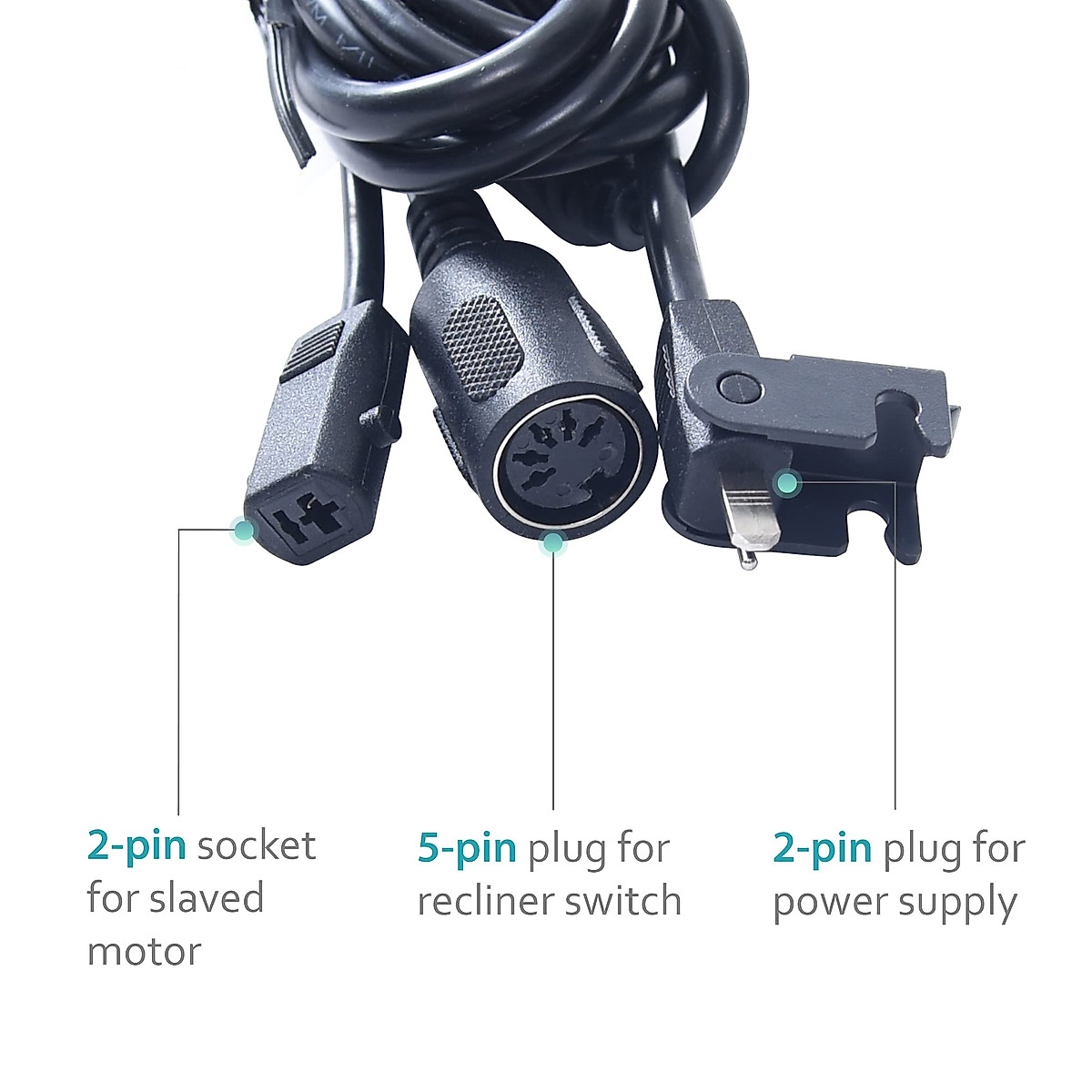 Okin Refined R Model: JLDQ 12 & JLDQ.12.157.333X for Power Recliner Bed Actuator Motor Replacement, Electric Sofa Lift Chair Replacement Part for JLDQ.12.157.333D/E/F/G/H/I/J/K/O/P/Q