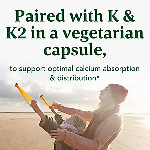 MegaFood Vitamin D3 5000 IU (125 mcg) - Vegetarian Vitamin D Supplements with Vitamin D3 K2, Supports Bones, Teeth, Muscles & Immune Health, Certified Non-GMO - 120 Mini Capsules, 120 Servings