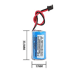 SHENYANG (20 Pack) CR17335SE-R/3V Q6BAT PLC 3V 1800mAh Li-ion Battery for Mitsubishi Q25PRHCPU Q170HBATC QNS FANUC system