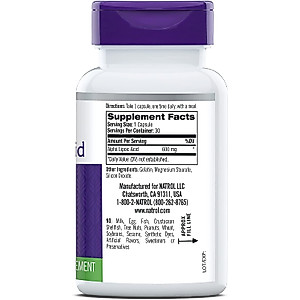 Natrol Alpha Lipoic Acid 600 Mg, 30 count