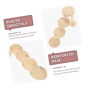 Balacoo Hamster Toy Chinchilla ladders Small Animal Climbing Ladder Chinchilla Rat Platform pet cage Playing Ladder Hamster Climbing Toys pet Toy to Rotate Platform Ladder Wood