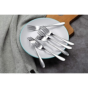 Aebeky 12-Piece Stainless Steel Dessert Forks,Salad Forks Set,6.7-Inch