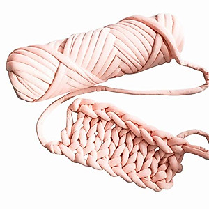 Chunky Yarn for Arm Knitting Blanket, 4.4lbs Black Big Roving 3cm Thick Velvet Bulky Chunky Braid Cotton Tube Yarn for Handmade DIY Throw Blanket Pet Bed,Machine Washable (70oz)