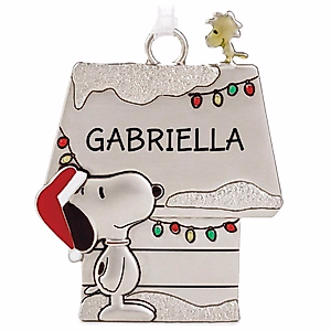 Hallmark Gabriella Peanuts Snoopy and Woodstock Charmers Metal Christmas Ornament