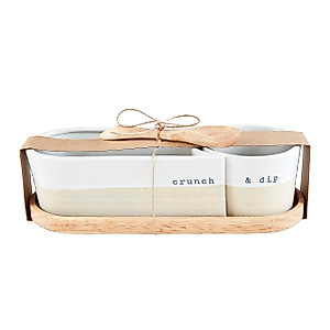 Mud Pie Farm Sectioned Server Set; Assembled 4" X 9 1/2" | Spoon 5", Cream