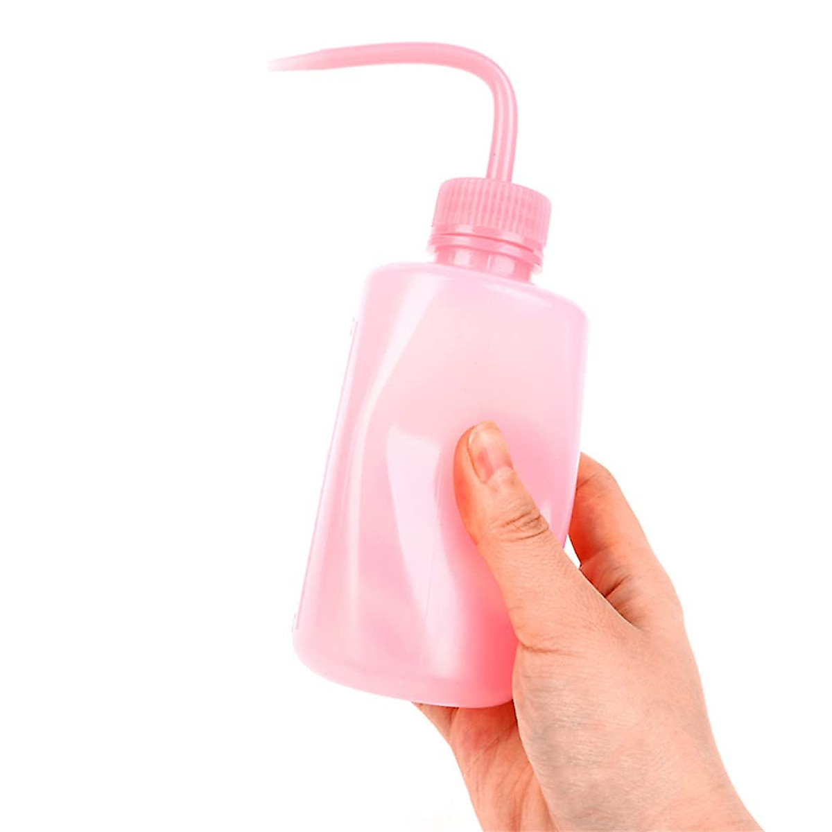 250ml Plastic Safety Wash Bottle, Pink Lab Squeeze Bottle with Narrow Mouth and Scale Labels, Squirt Bottle For Plant Flower Succulent Watering - 2 Packs