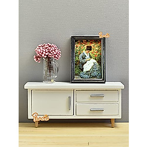 iLAND Miniature Dollhouse Accessories fits Barbie Furniture, Glass Vases w/ Dried Flowers Set for Dollhouse Furniture Antique (Luxurious 3pcs)(Luxurious 3pcs)