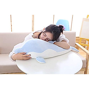 COSGOO Soft Dolphin Plush Hugging Pillow Cute Dolphin Stuffed Animal Plushies Dolphin Doll Toy Kids Stuffy Animie Dolphin Plush Toys for Birthday, Valentine, Christmas... (Blue)…