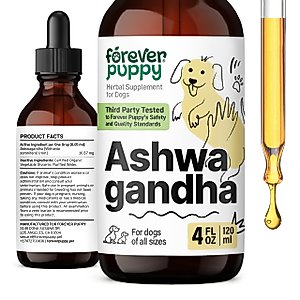 Ashwagandha Drops for Dogs - Calming Care for Dogs with Ashwagandha Drops - Liquid Alternative to Calming Chews for Dogs' Composure & Relaxation - Dog Vitamins and Supplements - 4 oz