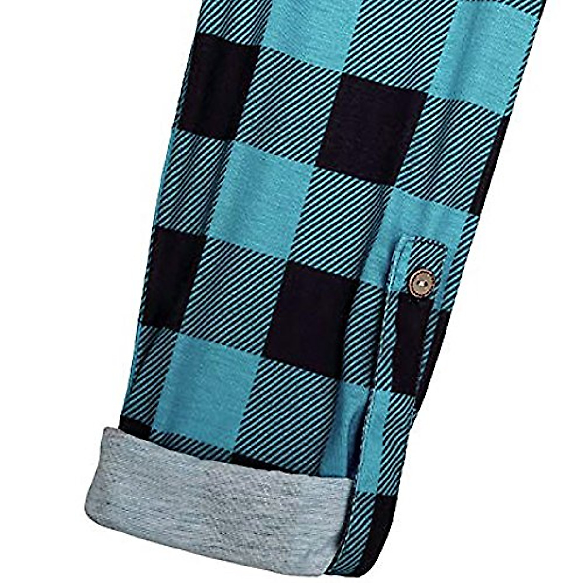 Blouse for Women Long Sleeve Kimloog Women's Split V Neck Long Sleve Casual Roll-up Plaid Tunic Blouses Tops [Video Game] [Video Game] Blue