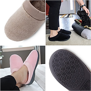 isotoner Women's Clog Slippers, Stone, 9.5-10