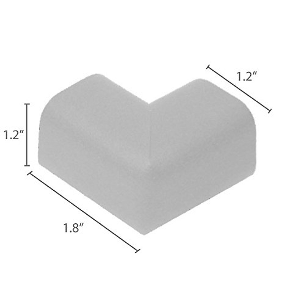 KidKusion Corner Cushion | Made in USA | Taupe | 8 Pack | Furniture and Corner Protector