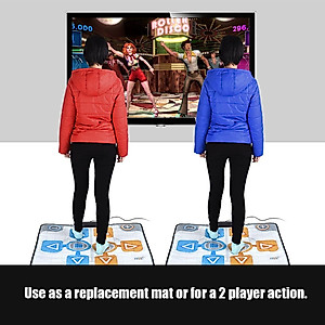 Sonew Double Person Non-slip Party Dancing Pad Dance Mat Compatible for Nintendo Wii Console Game