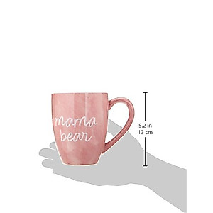 Mom Life Mama Bear Pink Large 20 oz Ceramic Coffee Mug Tea Cup, Pink