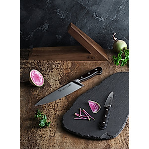 Cangshan TV2 Series 1021585 Swedish 14C28N Steel Forged 3-Piece TAI Knife Block Set, Walnut